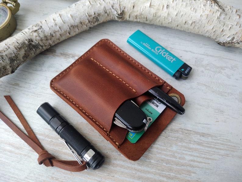 Personalized EDC Wallet/EDC pocket organizer/Leather EDC | Etsy