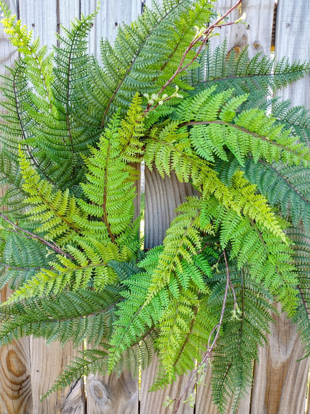 Realistic Fern Wreath for Front Door, Everyday Wreath, Farmhouse Wreath ...