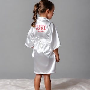 Flower Girl Robe - Flower Girl Robes - Satin Flower Girl Robe - Flower ...