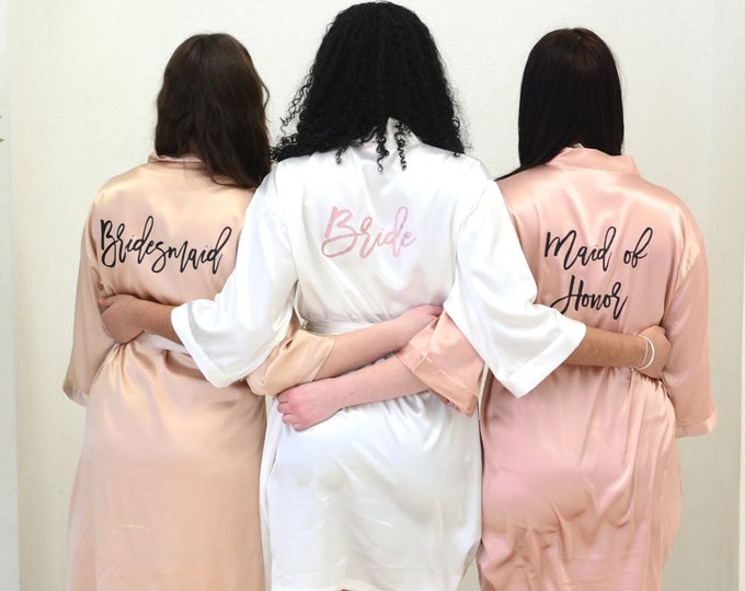 Bridesmaid Robes Bridesmaid Robe Silk Robes Bridal Party Robes ...