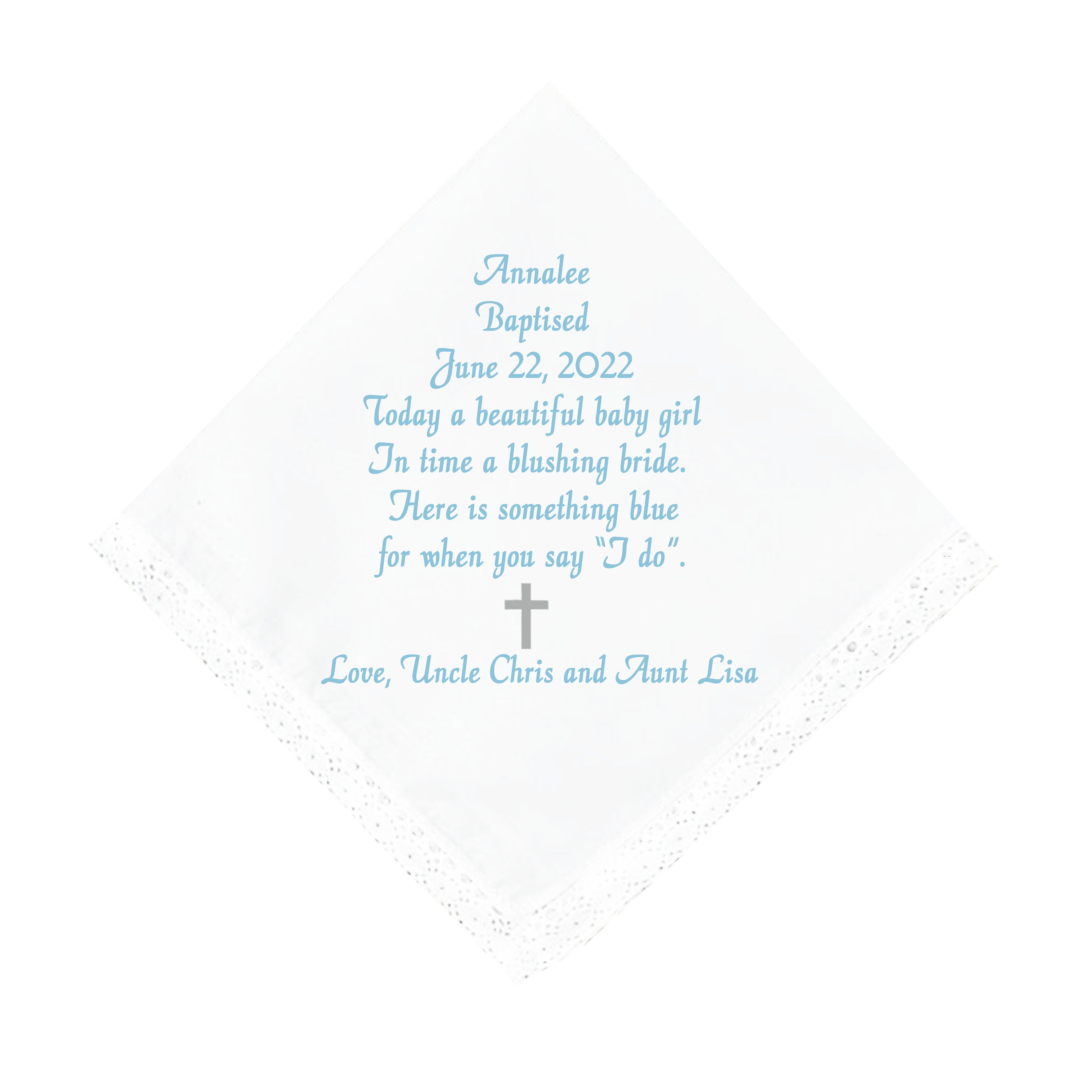 Baptism Handkerchief Baptism Gift Baptism Hankerchief - Etsy