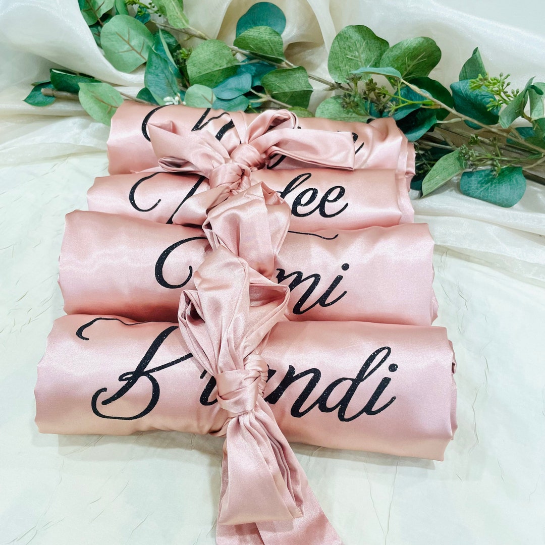 Dusty Rose Bridesmaid Robes - Bridesmaid Robes - Silk Robes- Satin ...