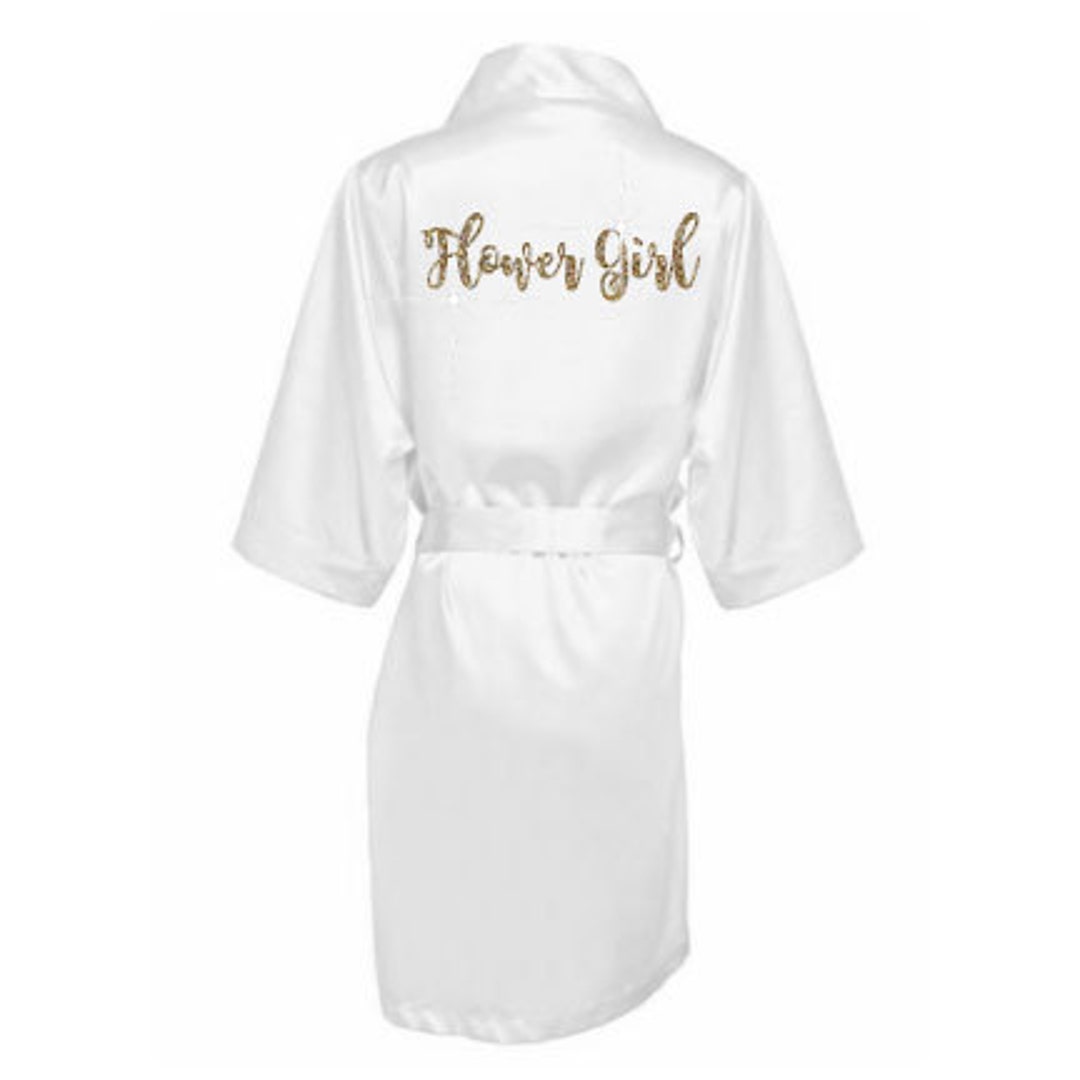 Silk Flower Girl Robe - Flower Girl Robe - Satin Flower Girl Robe ...