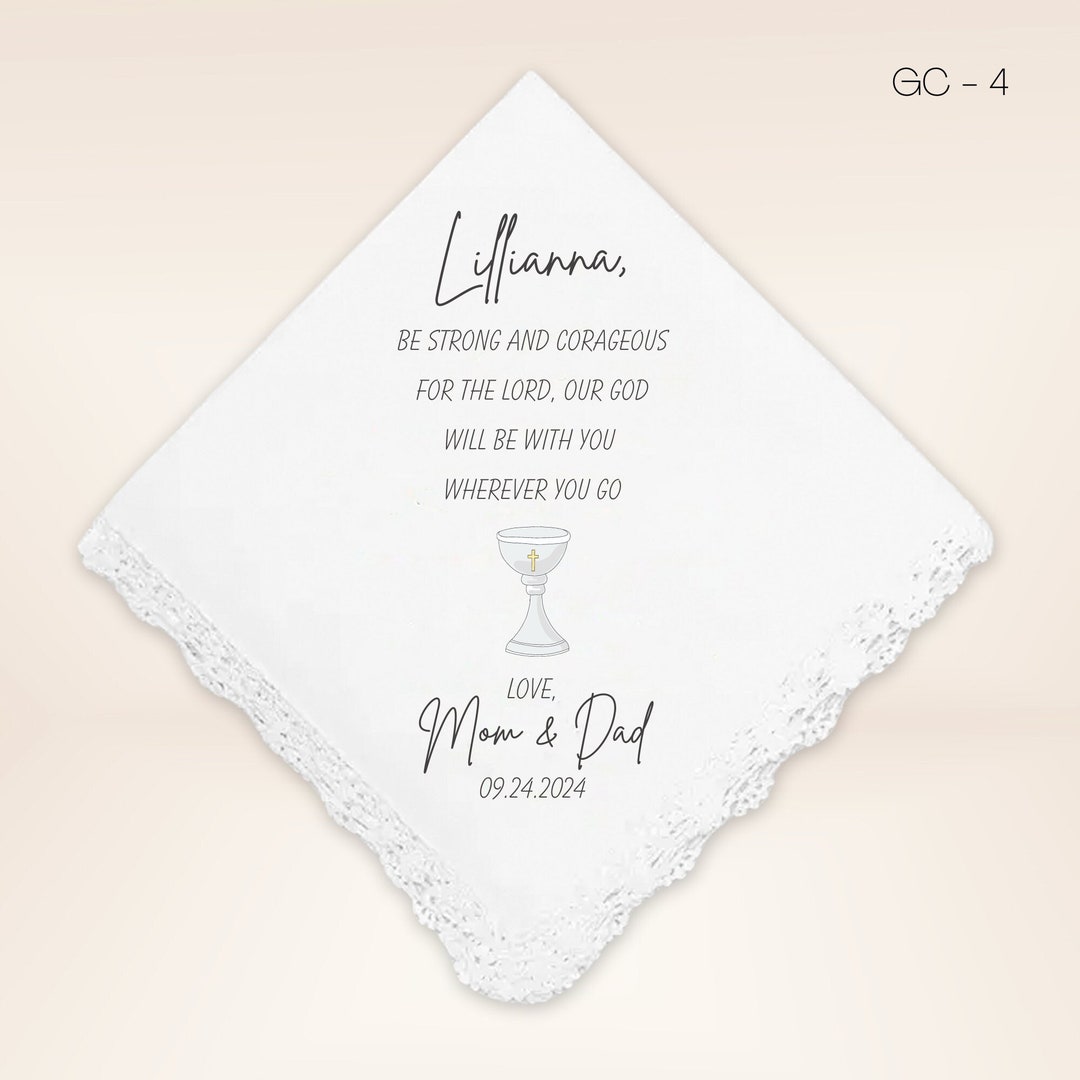First Communion Gift for Her - First Communion Handkerchief ...