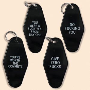 Retro Motel Keychain – Funny Key Tag – Keychain Quotes – Key Tag ...