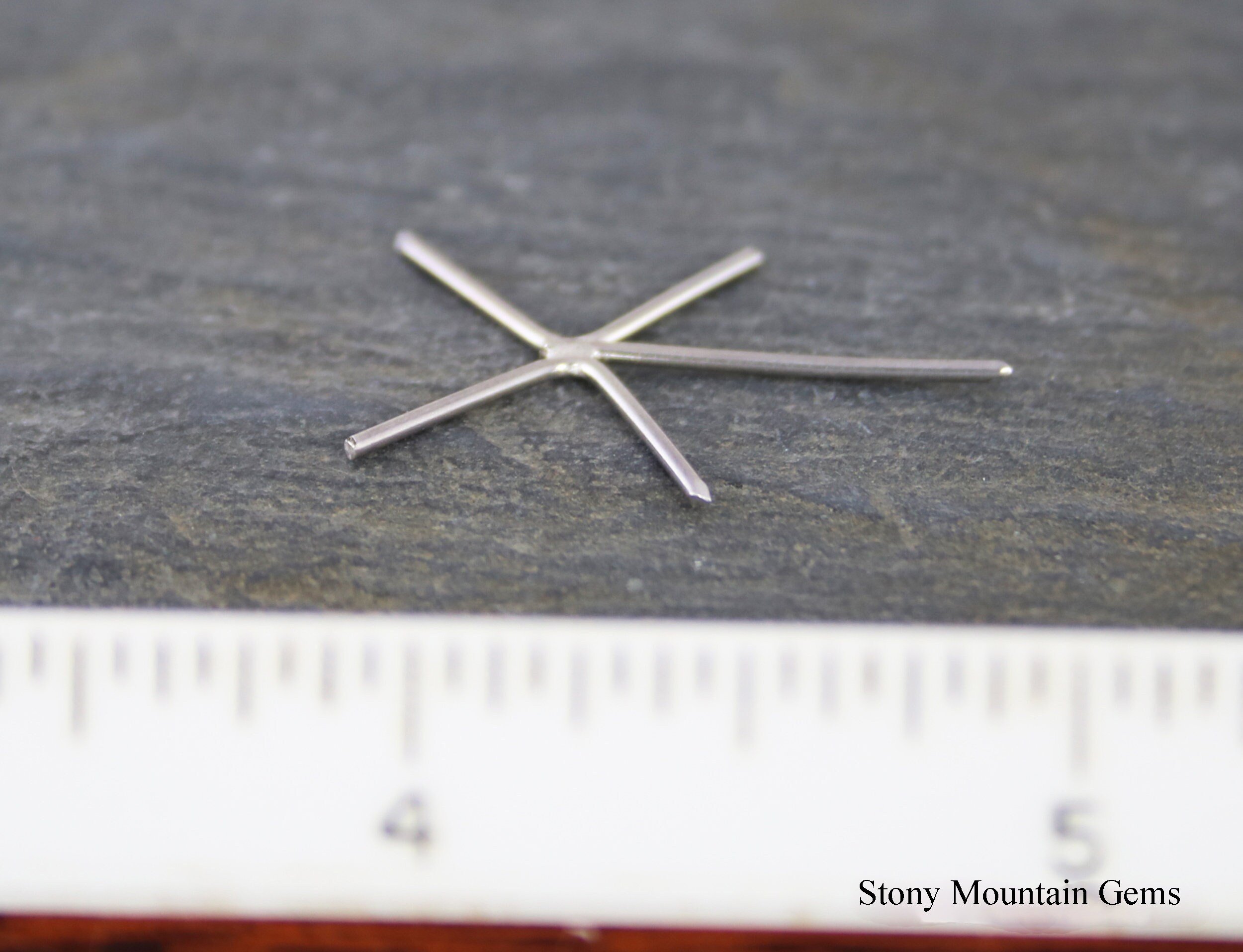 Pendant Setting, Sterling Silver 4 Prong 18 Gauge Wire Claw Setting for ...