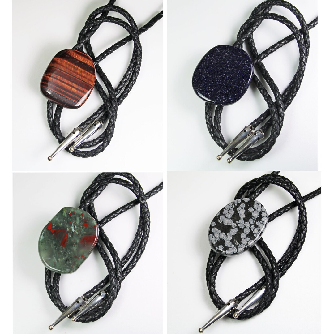 Natural Stone Bolo Tie, Rustic Bolo Tie, Unique Handmade Bolo Tie for ...