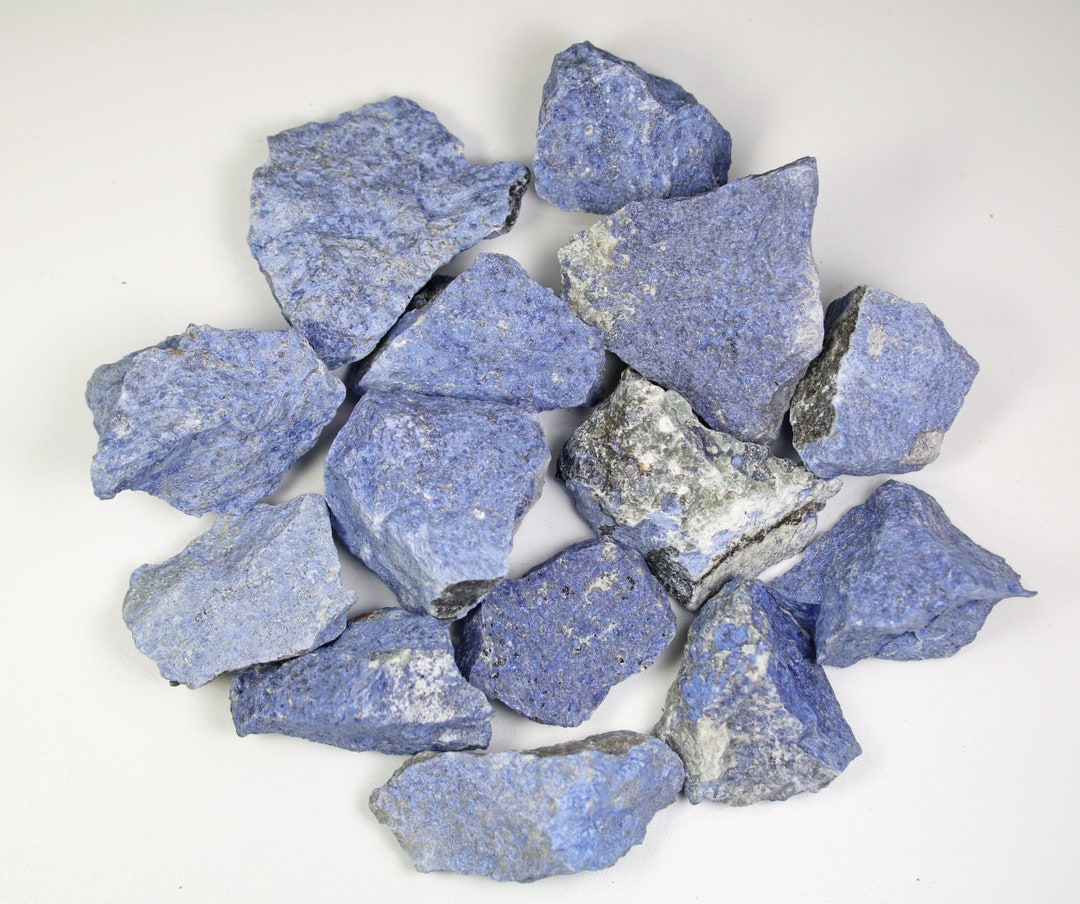Dumortierite Raw Stone Specimens, TWO Pieces Dumortierite Rough Rocks ...