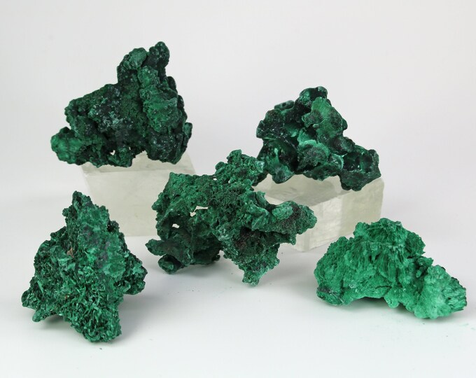 Fibrous Malachite Specimen, ONE Natural Fibrous Malachite, Small Bright ...