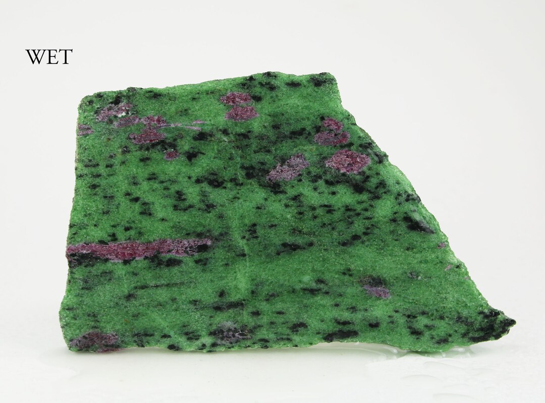 Lapidary Slab Ruby Zoisite Rough Slab Specimen, Natural Unpolished Ruby ...
