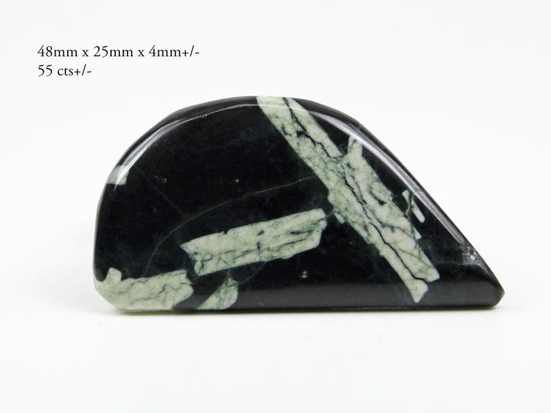 Designer Cabochon, Chinese Writing Stone, Collectable Freeform Writing ...