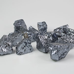 Silicon Specimen, ONE Iridescent Silver Mineral Crystal, Unusual Rare ...