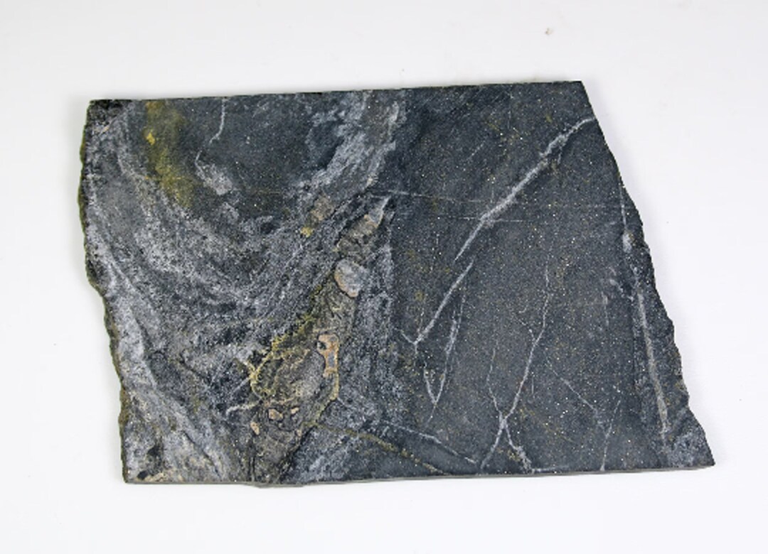 Lapidary Slab, Golden Midnight Rough Rock Slab, Collectable Unpolished ...