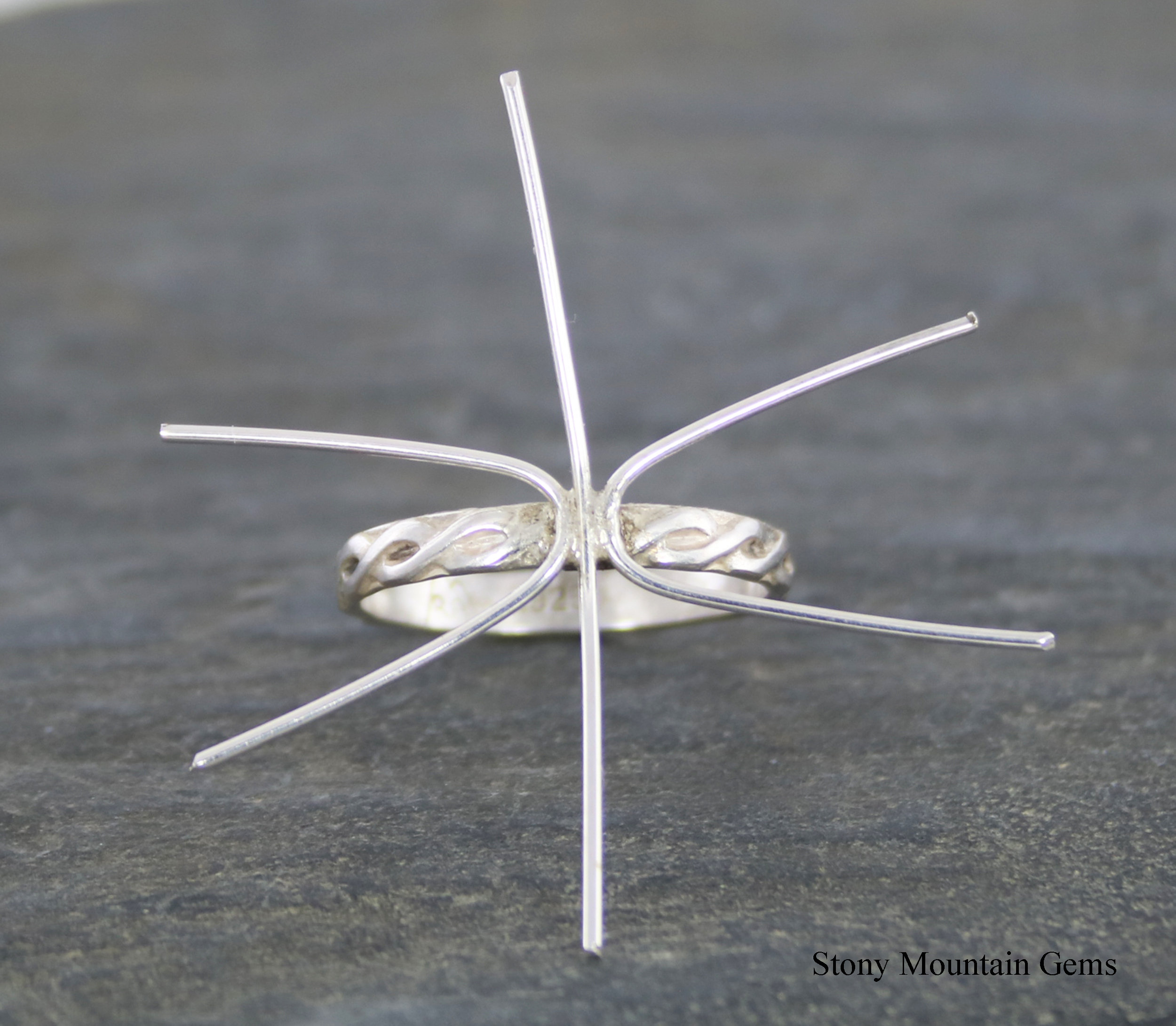 Ring Setting Sterling Silver 6 Prong 18 Gauge Wire Claw | Etsy