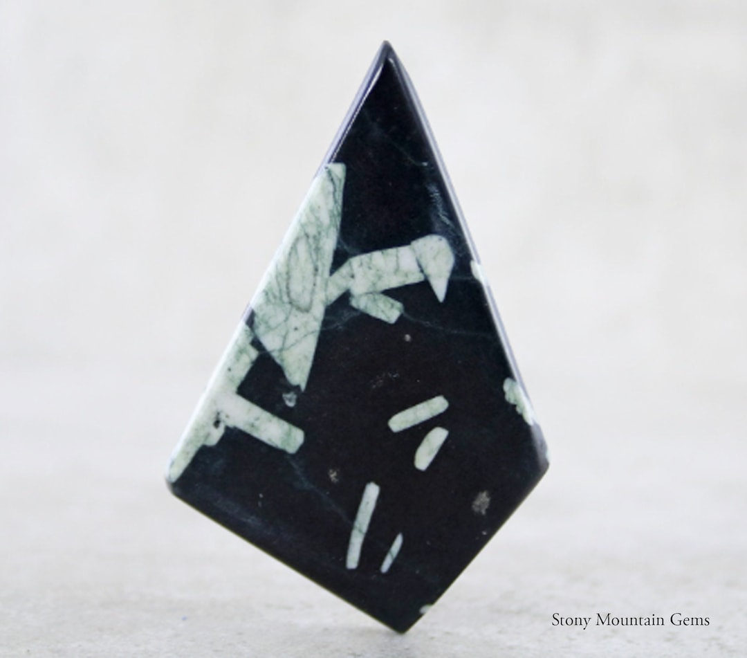 Chinese Writing Stone Designer Cabochon, Freeform Writing Rock Cabochon ...