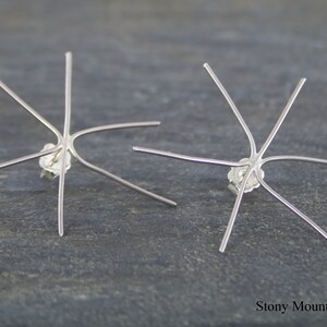 Earring Setting, Sterling Silver 6 Prong 20 Gauge Wire Claw Setting for ...