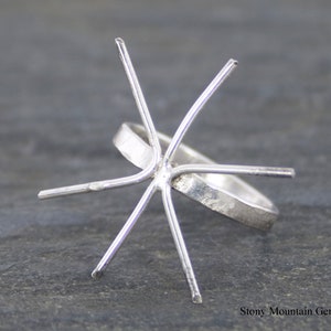 Ring Setting, Sterling Silver 6 Prong 18 Gauge Wire Claw Setting for ...