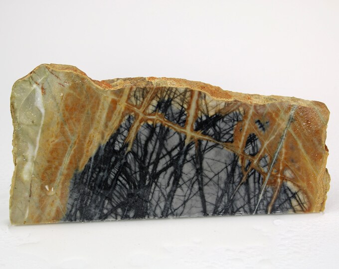Lapidary Rough Picasso Marble Rough Slab Specimen, Natural Unpolished ...