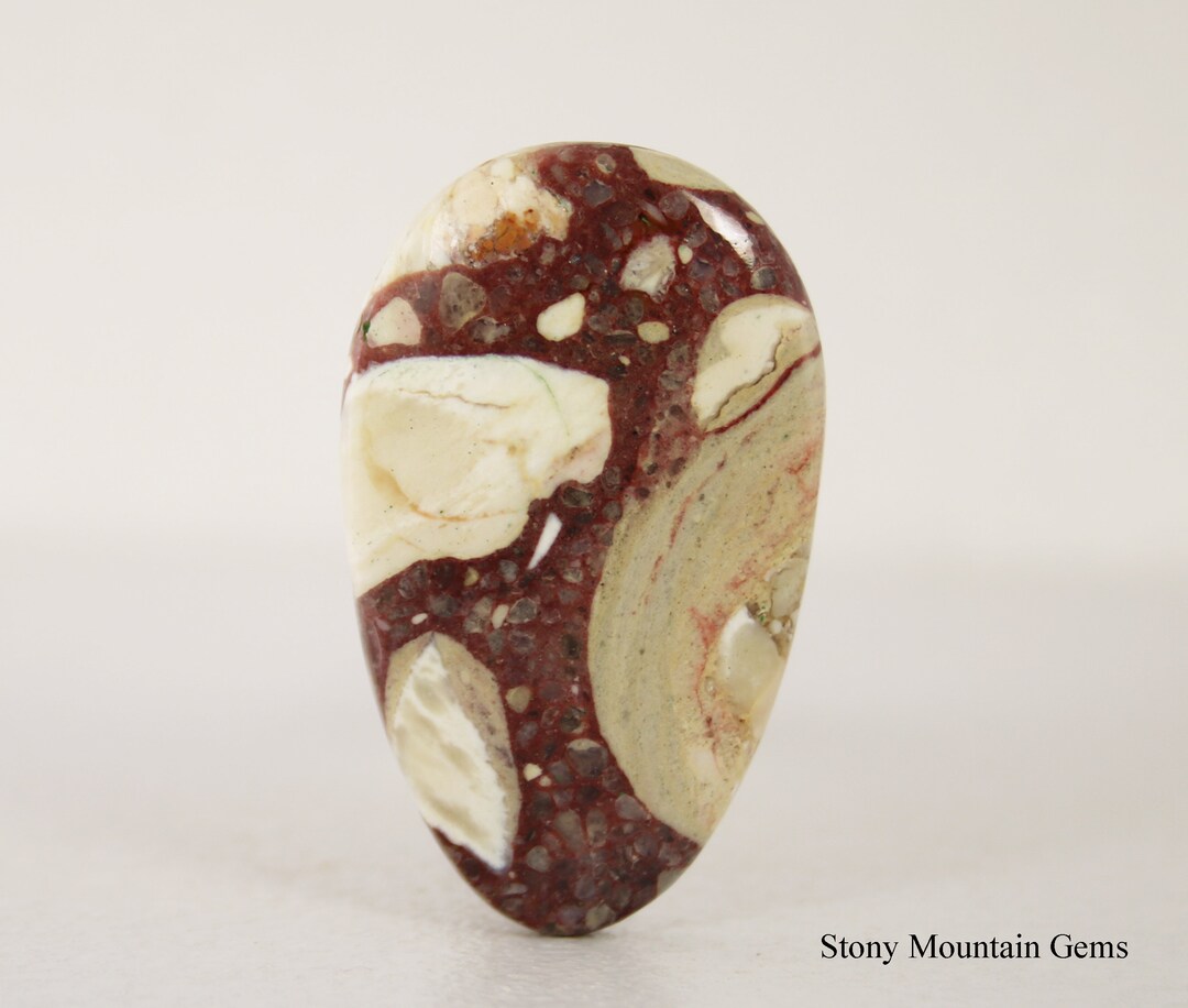 Tennessee Pudding Stone Designer Cabochon, Unusual Conglomerate ...