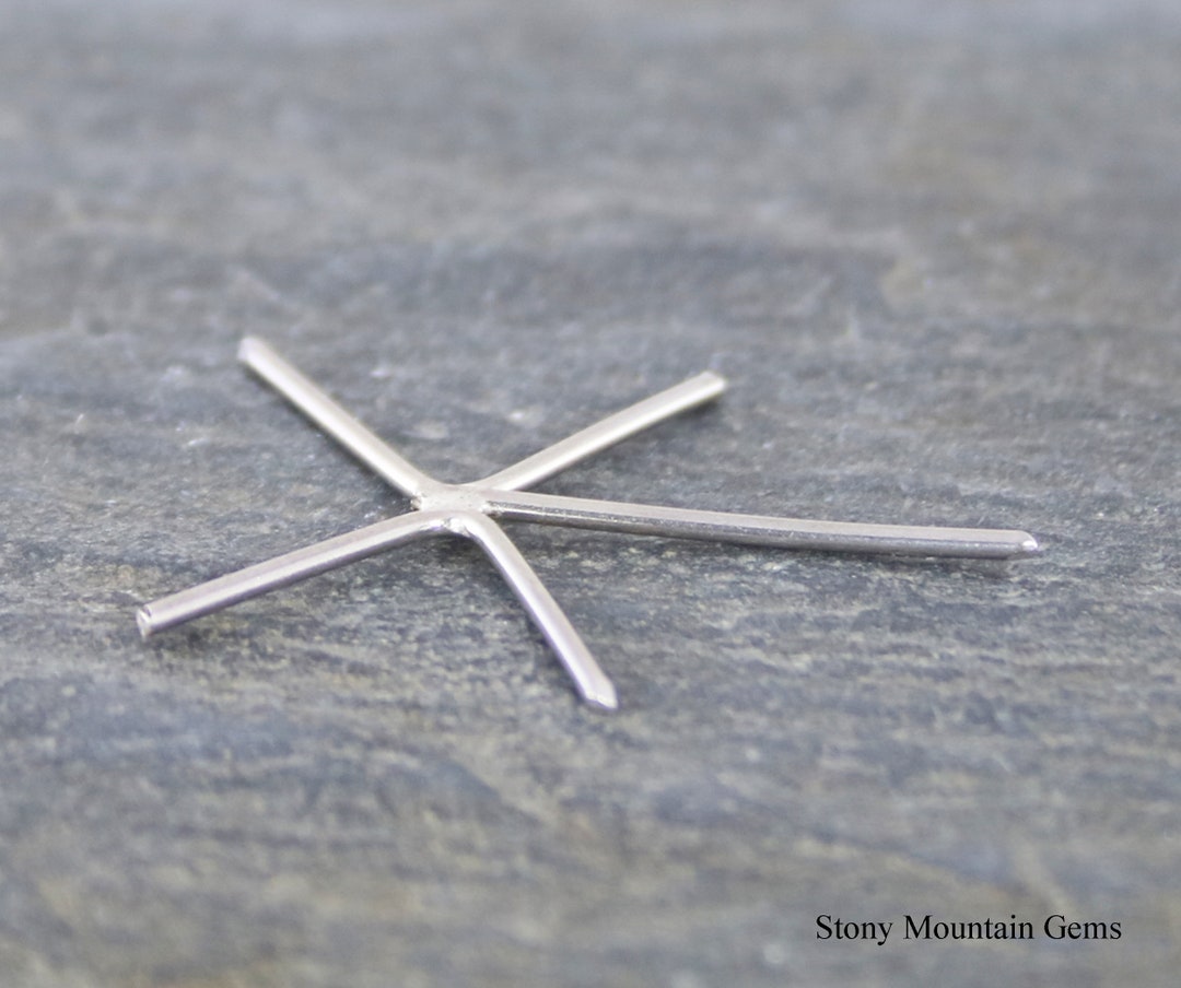 Pendant Setting, Sterling Silver 4 Prong 18 Gauge Wire Claw Setting for ...