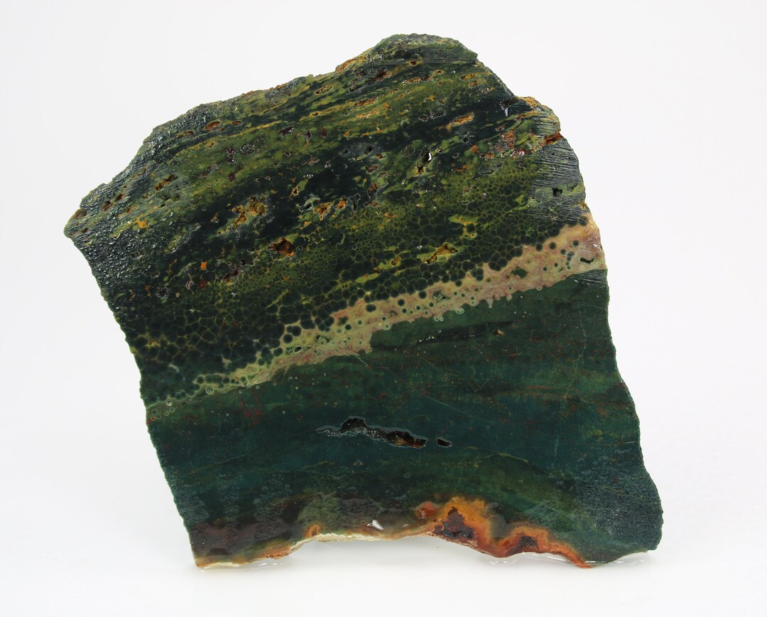 Lapidary Rough Slab Ocean Jasper Rough Slab Specimen, Natural ...