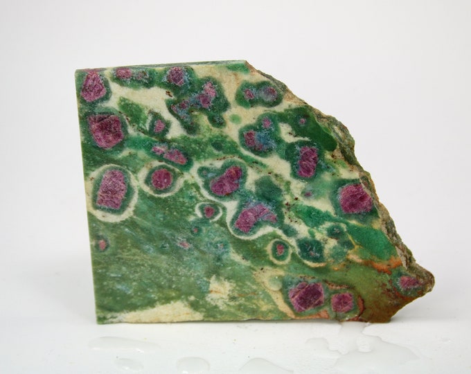 Lapidary Slab, Ruby Fuchsite Rough Slab Specimen, Natural Unpolished ...