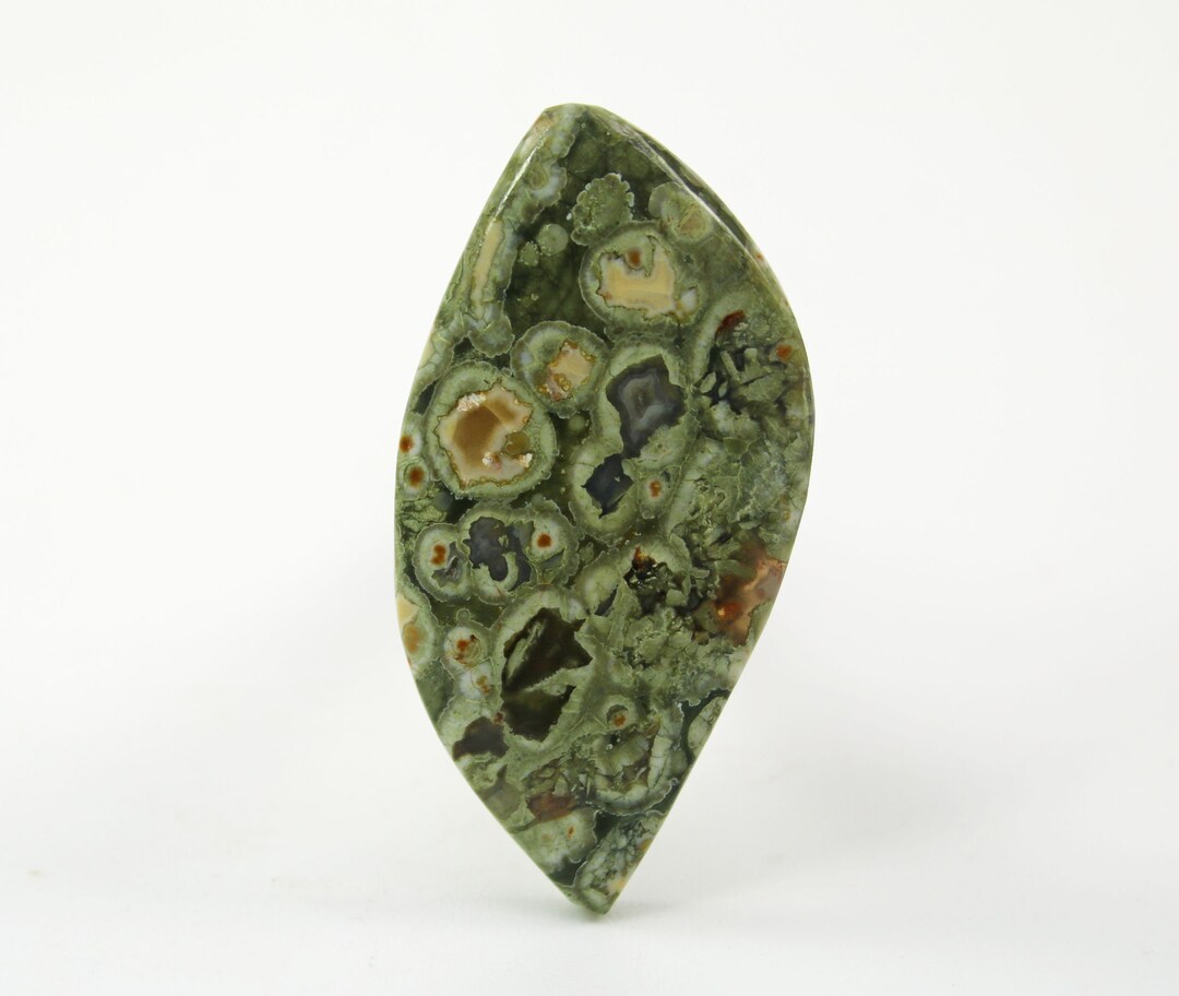 Rainforest Jasper Designer Cabochon, Freeform Stone Cabochon, Volcanic ...