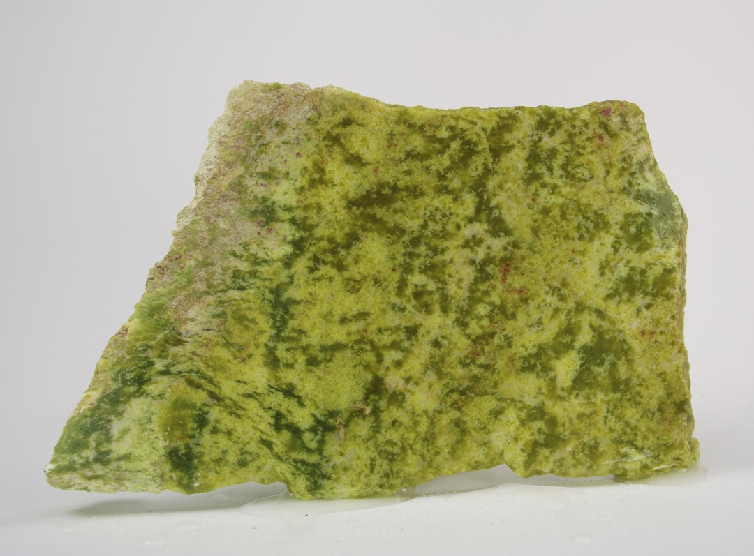 Lapidary Slab Lizardite Rough Slab Specimen, Natural Unpolished Green ...