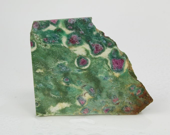 Lapidary Slab Ruby Fuchsite Rough Slab Specimen, Natural Unpolished ...