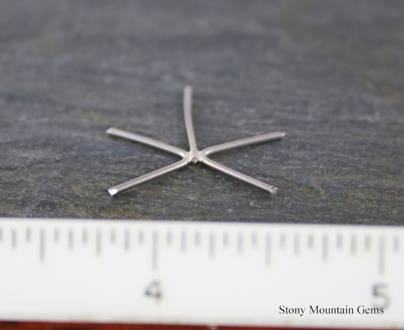 Pendant Setting, Sterling Silver 4 Prong 18 Gauge Wire Claw Setting for ...