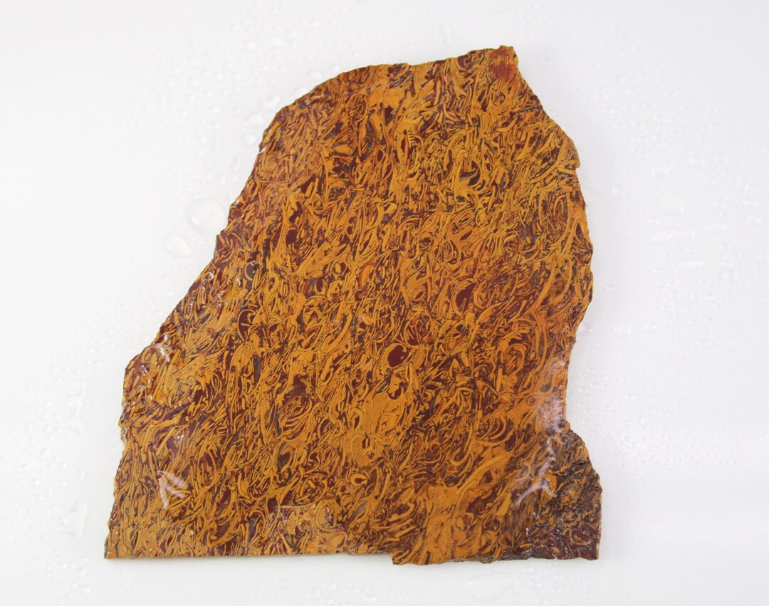 Lapidary Rough Script Jasper Rough Slab, Unpolished Print Stone Rough ...