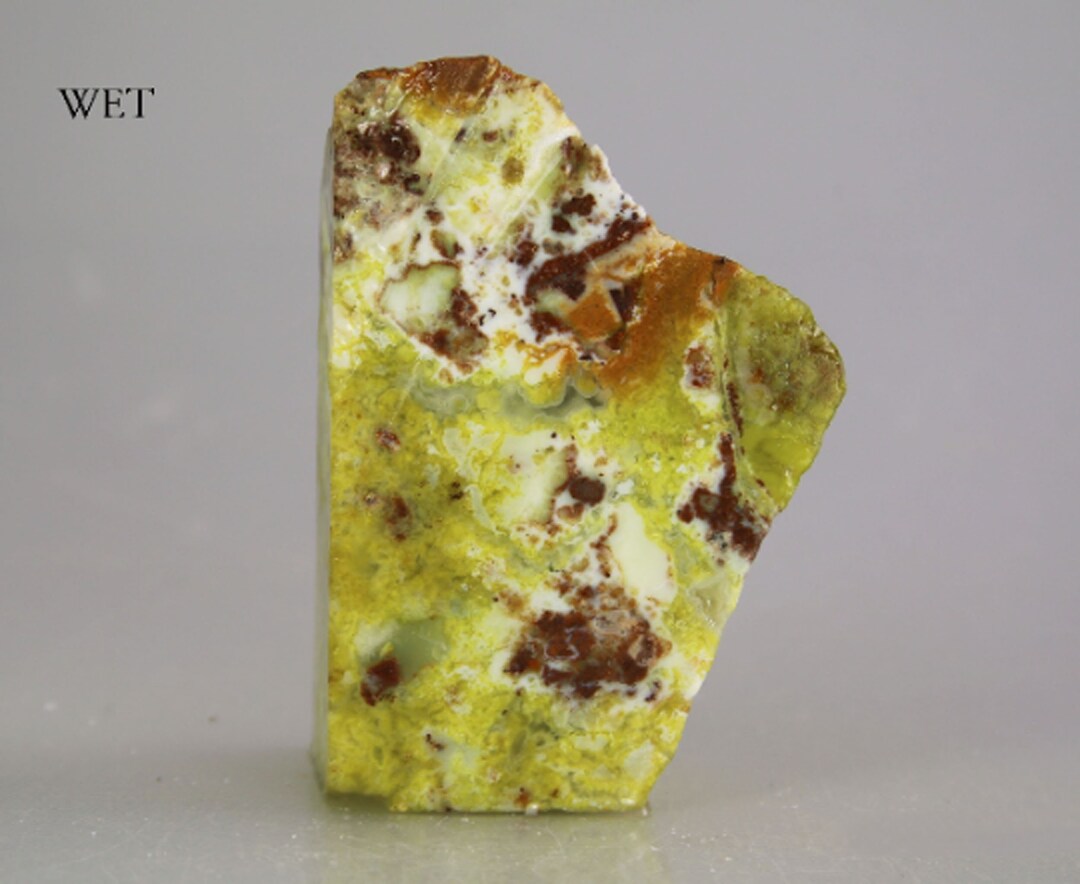 Green Opal Rough Slab Specimen, Natural Unpolished Green Opal Stone End ...