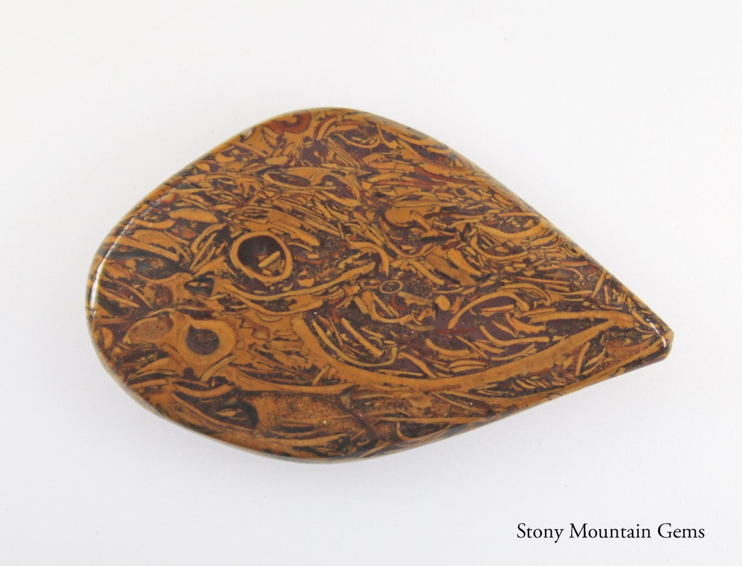 Script Jasper Designer Cabochon, Rare Coquina Jasper Cabochon, Print ...