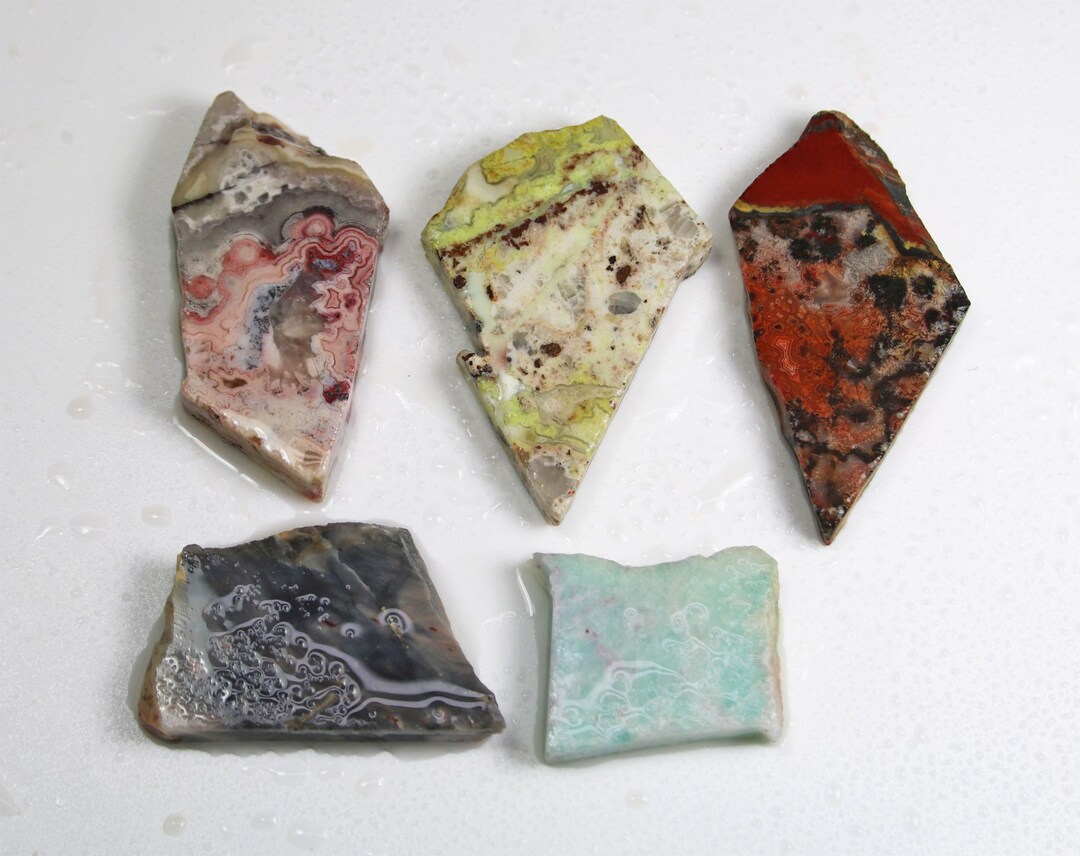 Lapidary Rough Slabs Mixed Lot of Rough Stone Slabs for Cabbing, Cab ...