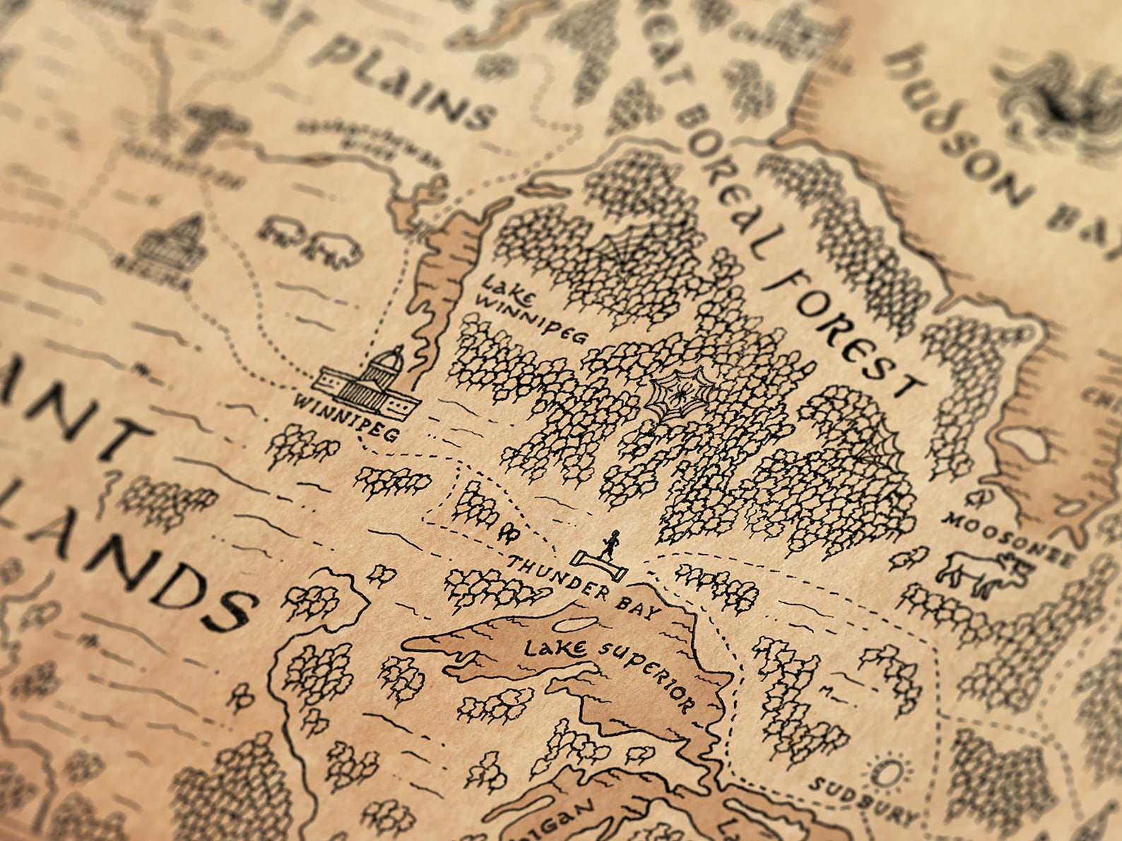 Fantasy Map of Canada - Tolkien/lotr/dnd Style - 100% Hand-drawn ...