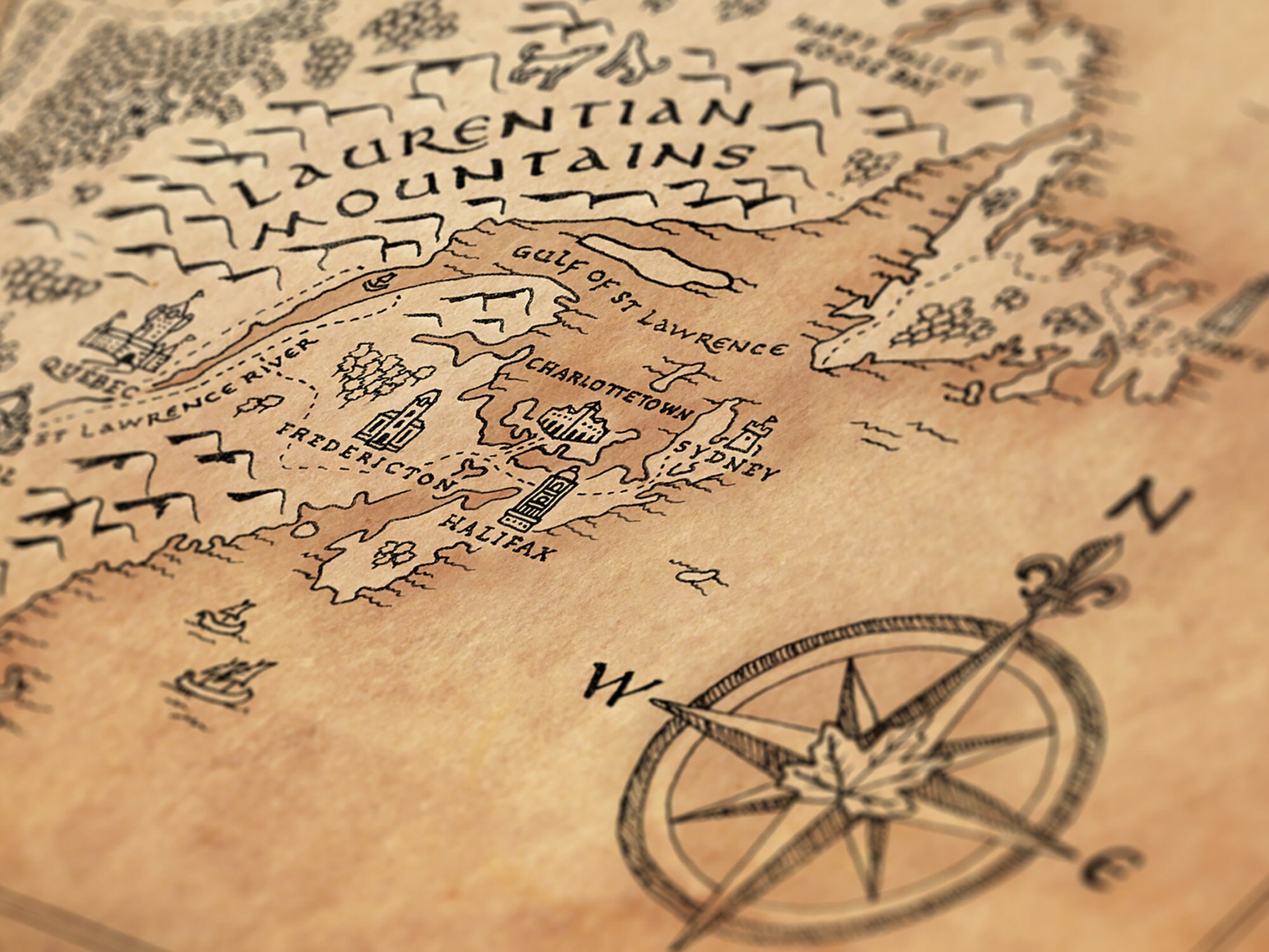 Fantasy Map of Canada - Tolkien/lotr/dnd Style - 100% Hand-drawn ...