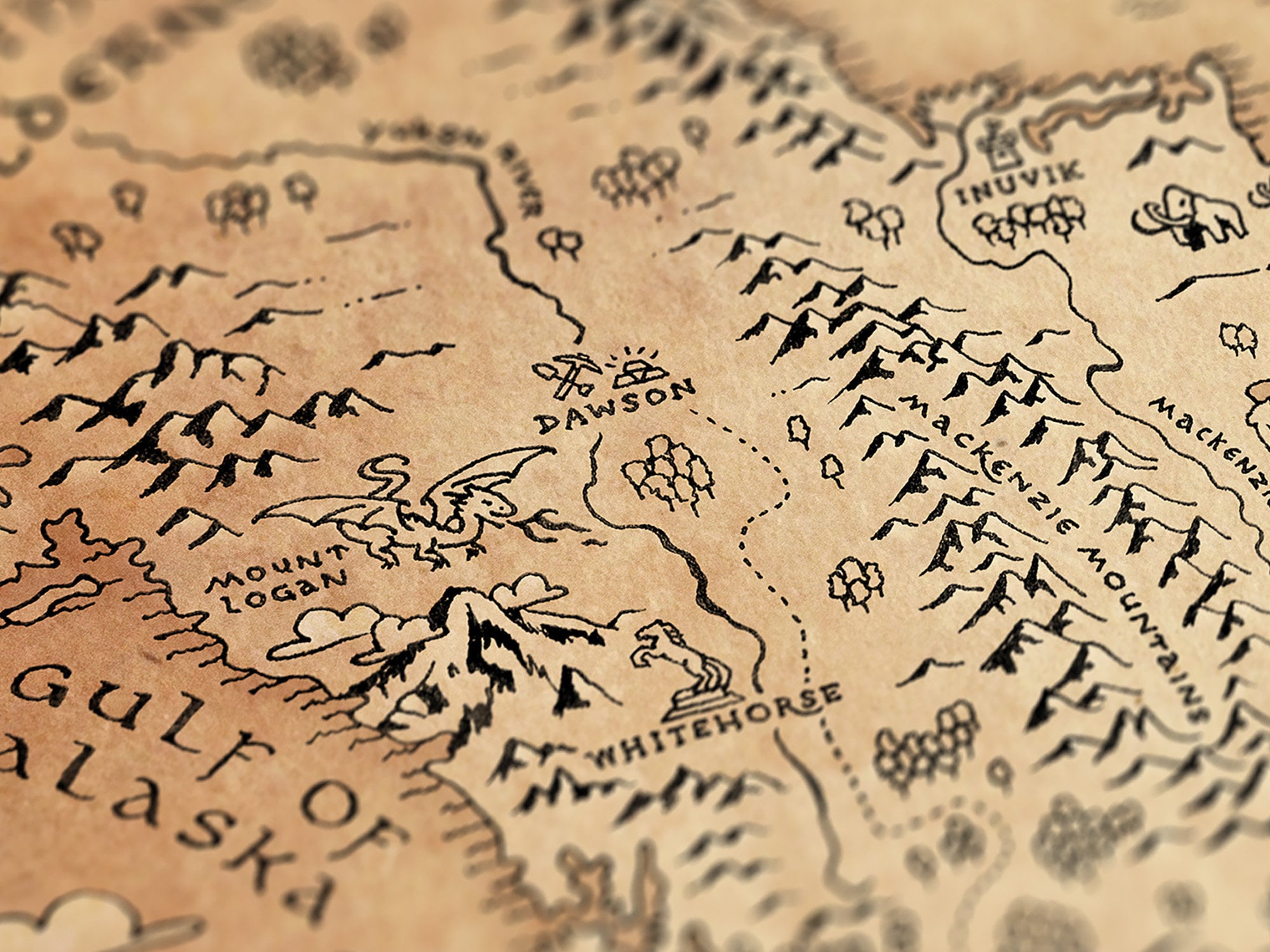 Fantasy Map of Canada - Tolkien/lotr/dnd Style - 100% Hand-drawn ...