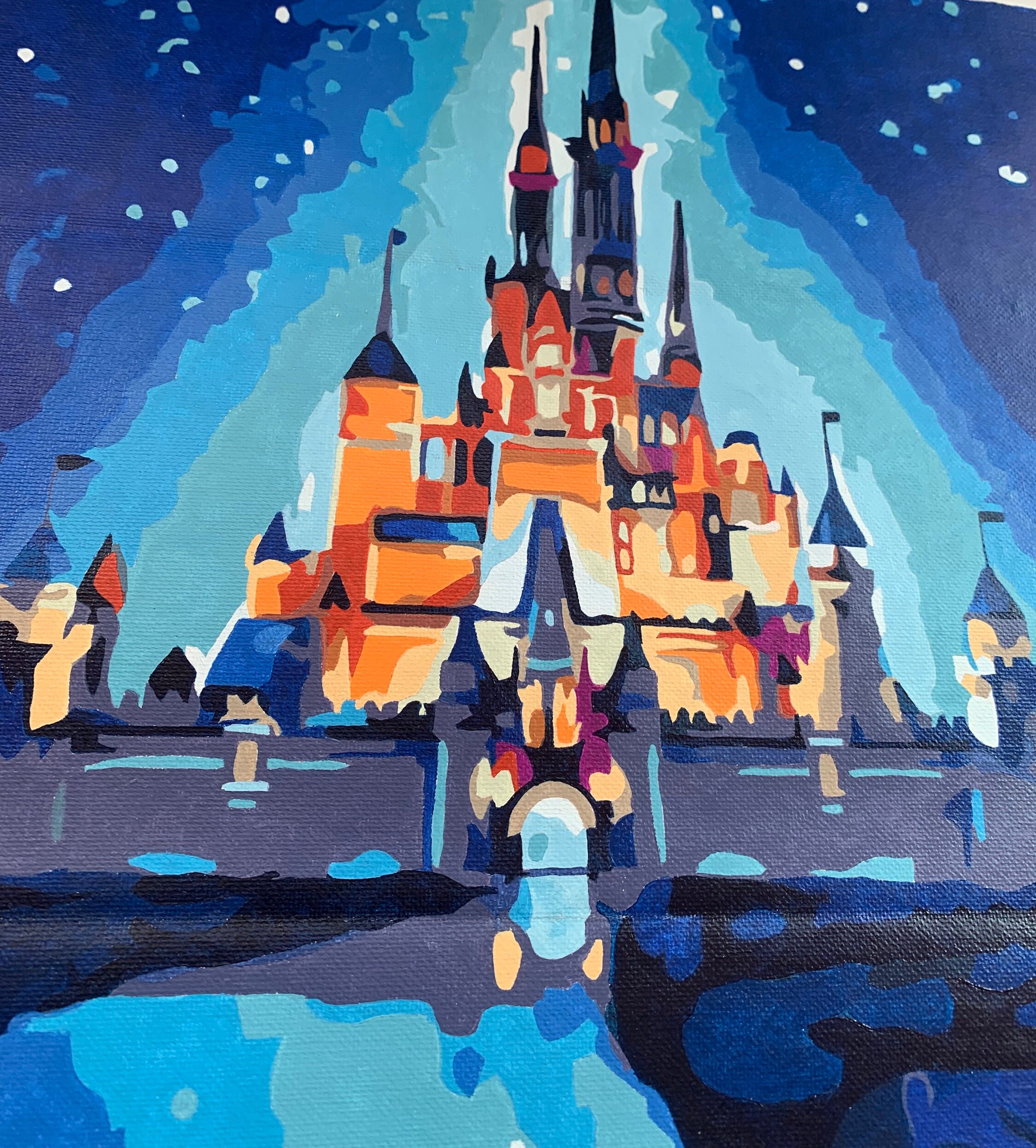 Disney Castle Painting - Etsy