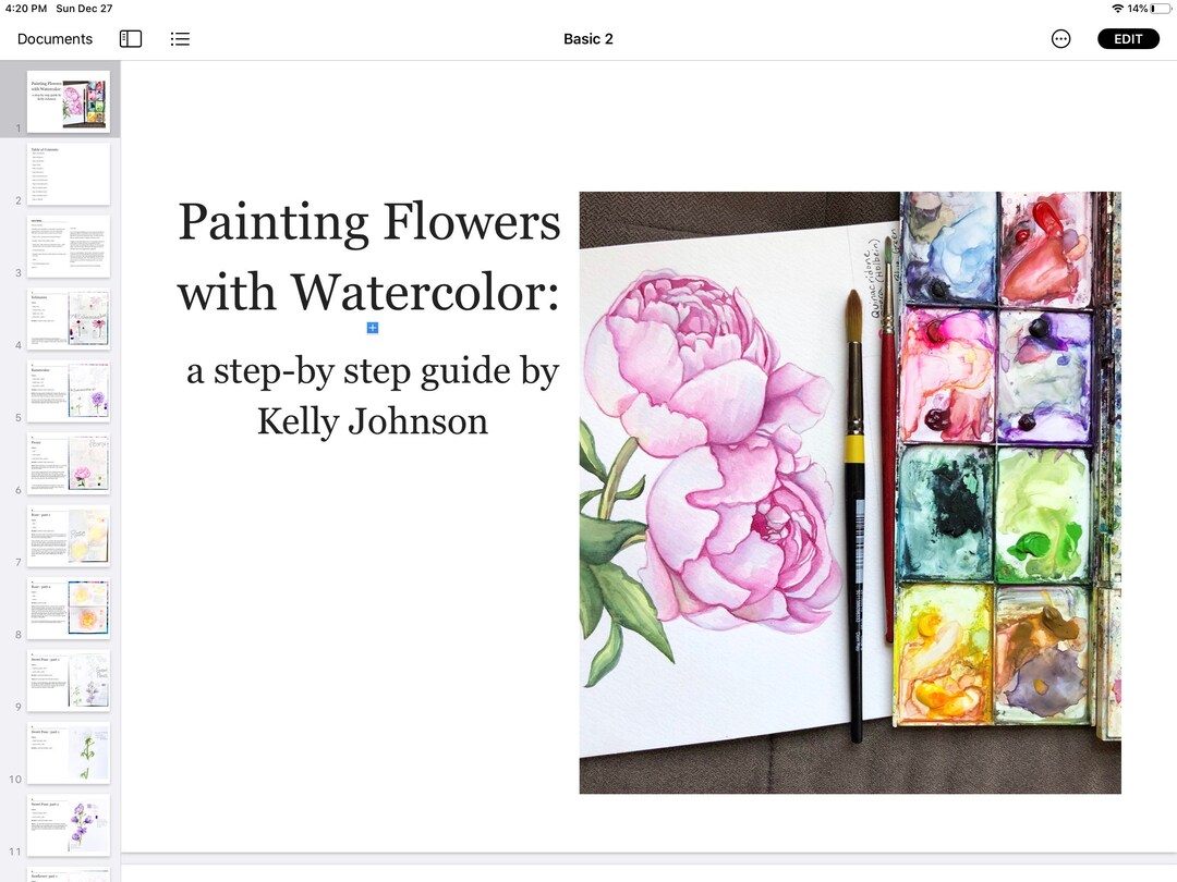 Painting Flowers With Watercolor : Easy Step-by-step Tutorial to ...