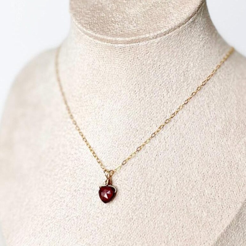 Garnet Heart - Etsy