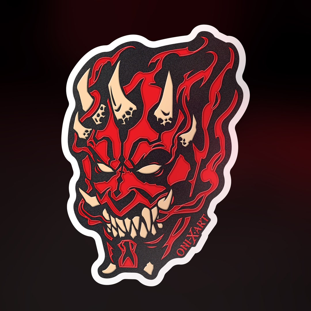 Jedi Killer Oni Mask Sticker - Etsy