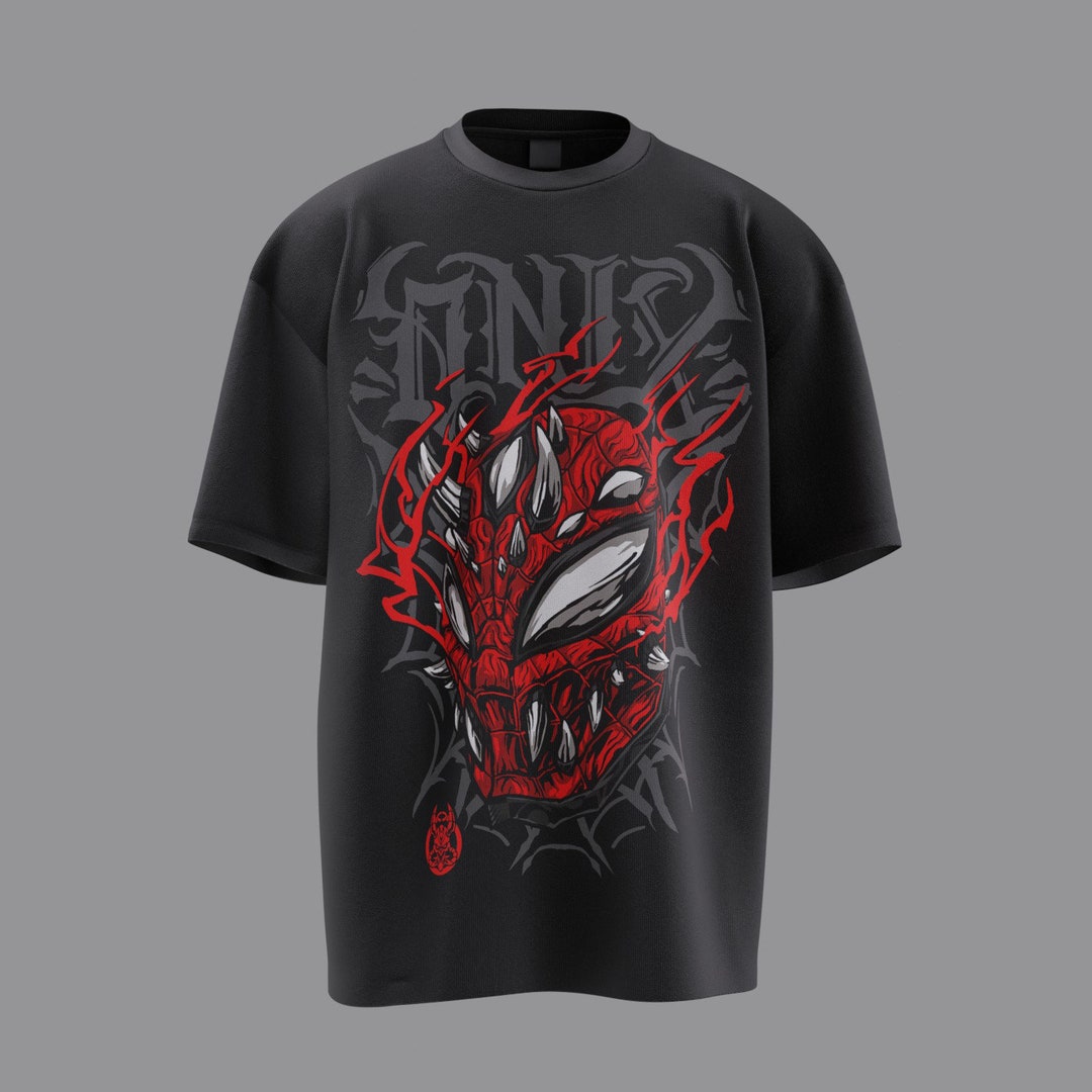 Human Spider Oni Mask T-shirt - Black - Etsy