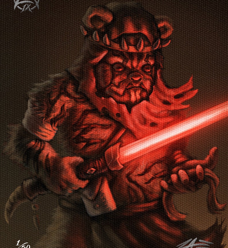 Star Wars Ewok Wall Art Digital Prints Pop Culture Poster - Etsy