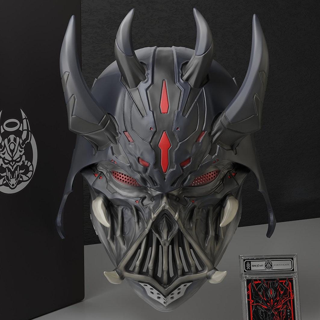 Limited Edition - Japanese Oni Mask - 3d Printed - Wall Art - Wearable ...