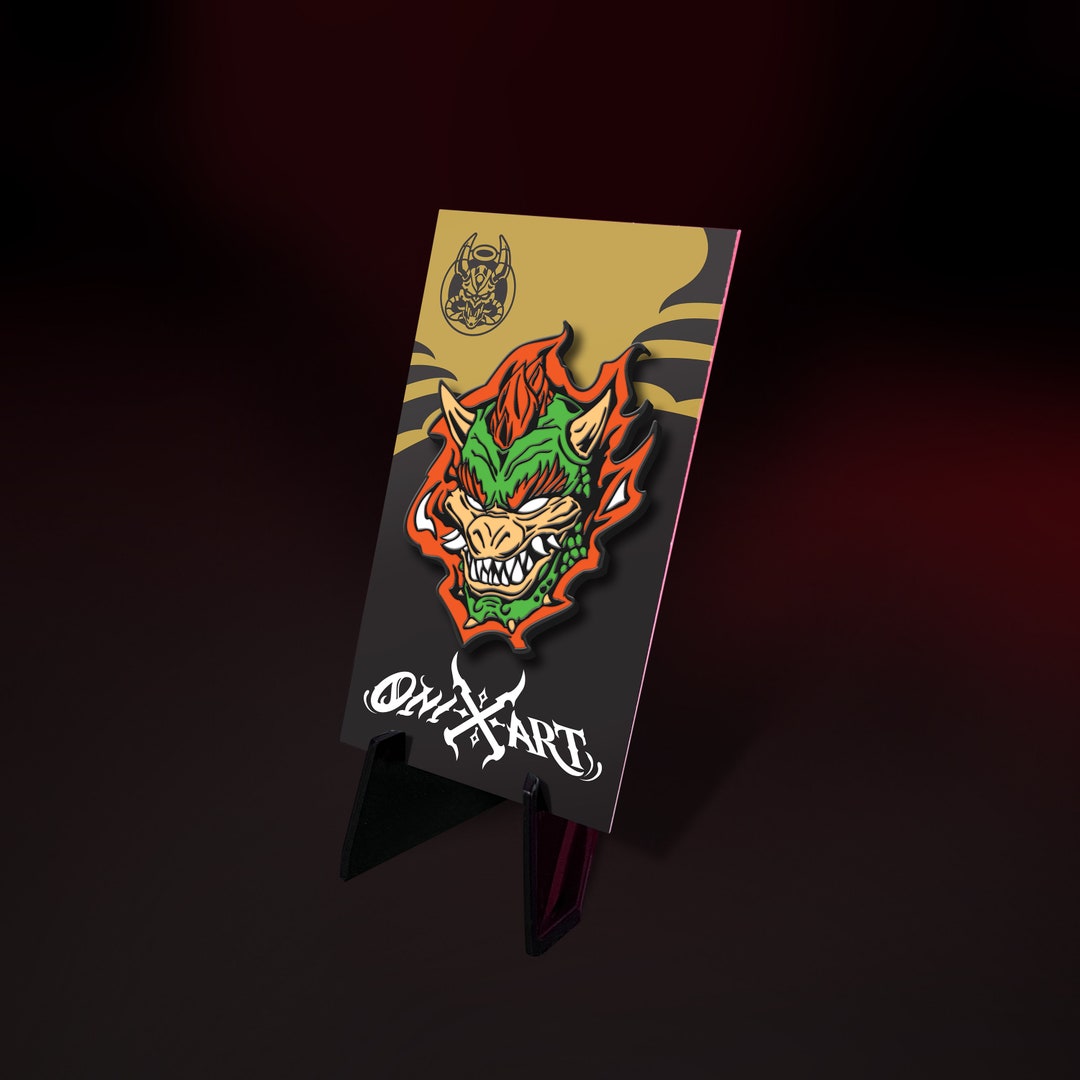 Bowser Oni Mask Pin - Etsy