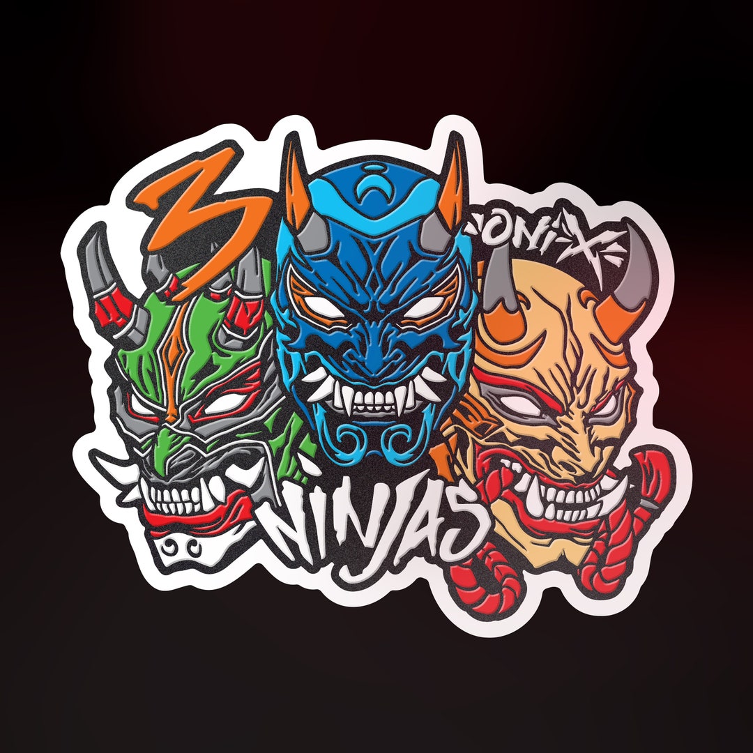 3 Ninjas Oni Masks Sticker - Etsy