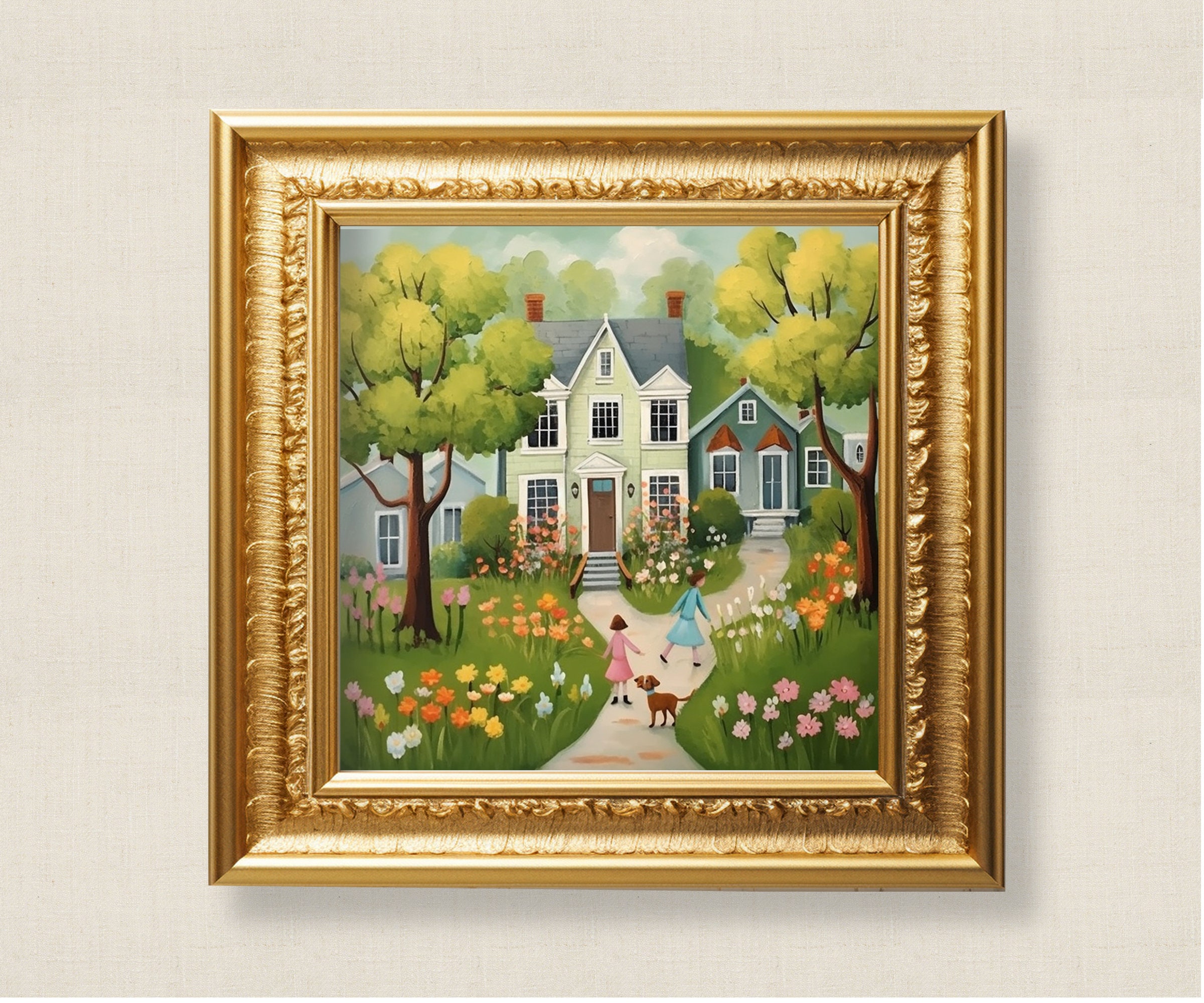 Cottage House Art Print, Art for Bedroom, Original Art, Wall Decor ...