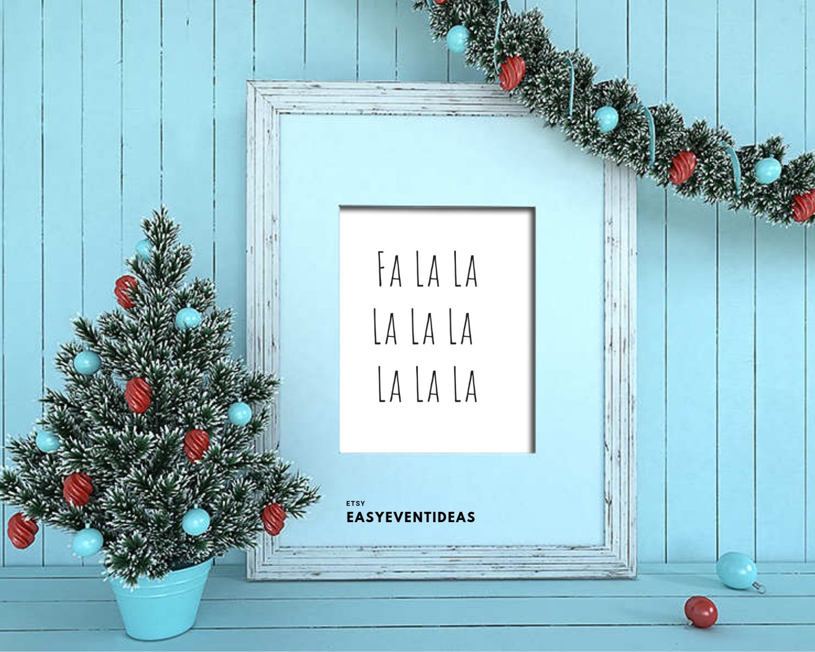 Fa La La La La Sign Printable Download Christmas Printable - Etsy
