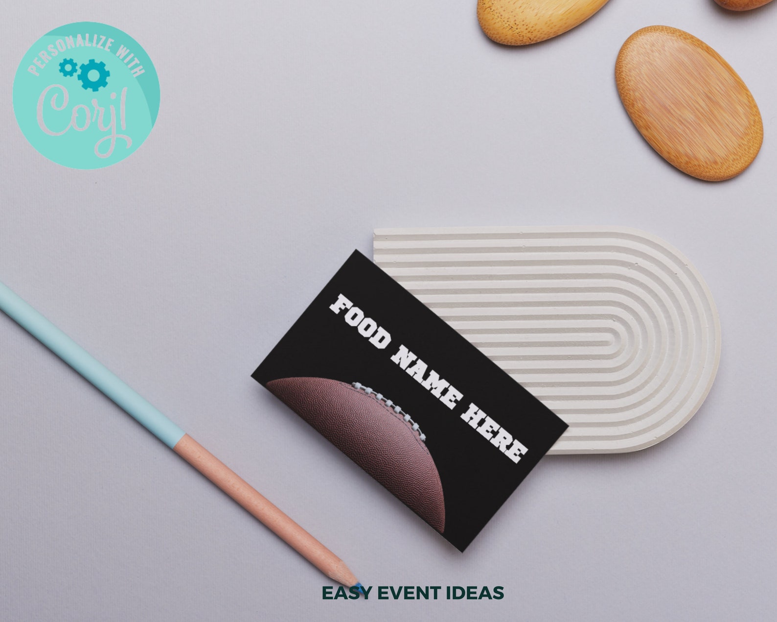 Editable FOOTBALL Party Food Label Tents, Super Bowl Food Placards, Big ...