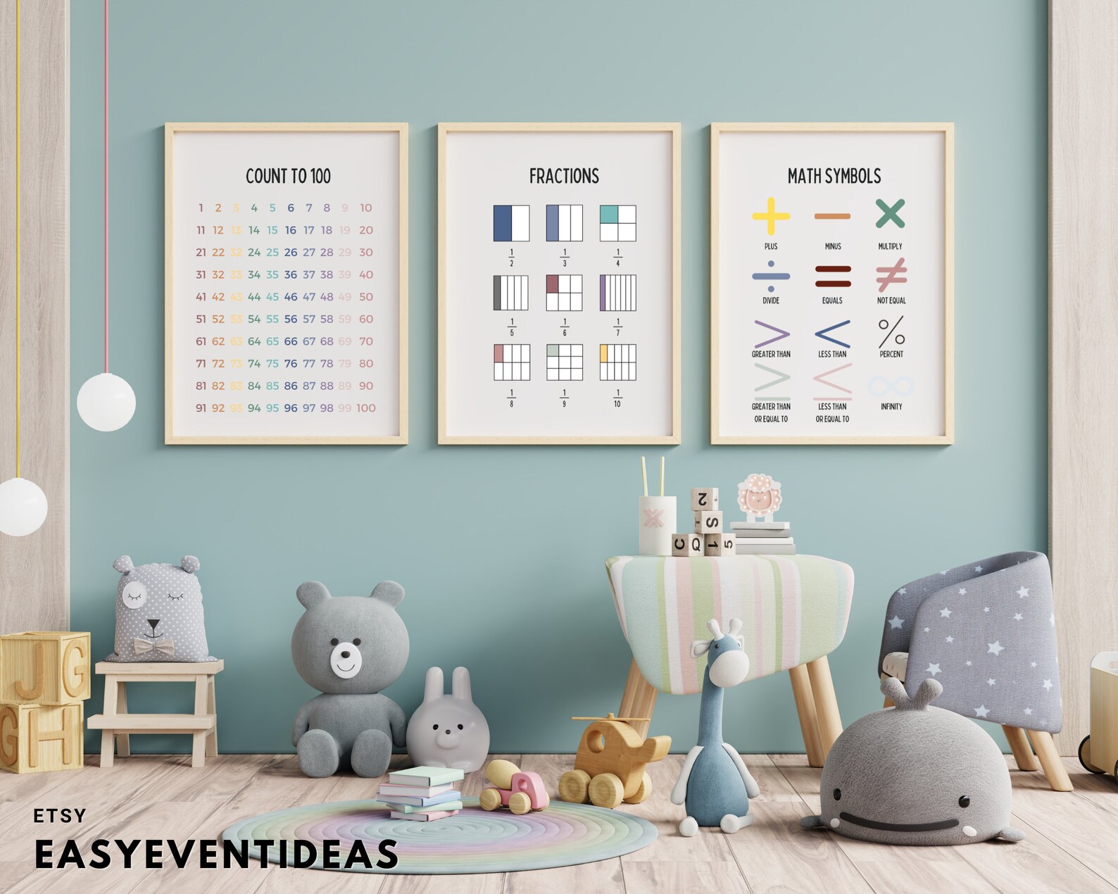 Educational Posters Set Home School Printables Classroom - Etsy